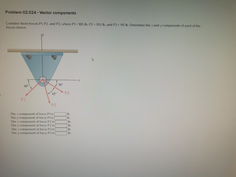 Solved Problem 02.024 - Vector components Consider three | Chegg.com