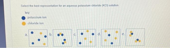 Solved Select the best representation for an aqueous | Chegg.com