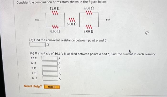 Solved Consider the combination of resistors shown in the | Chegg.com