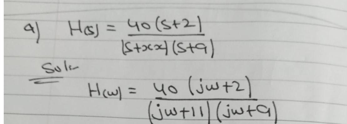 Solved Plot the bode plot of the equation | Chegg.com