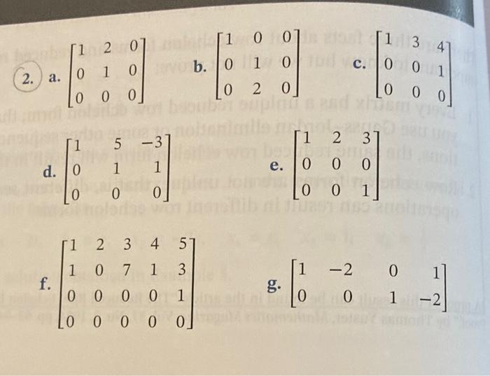 Solved In Exercises 1-2, determine whether the matrix is in | Chegg.com