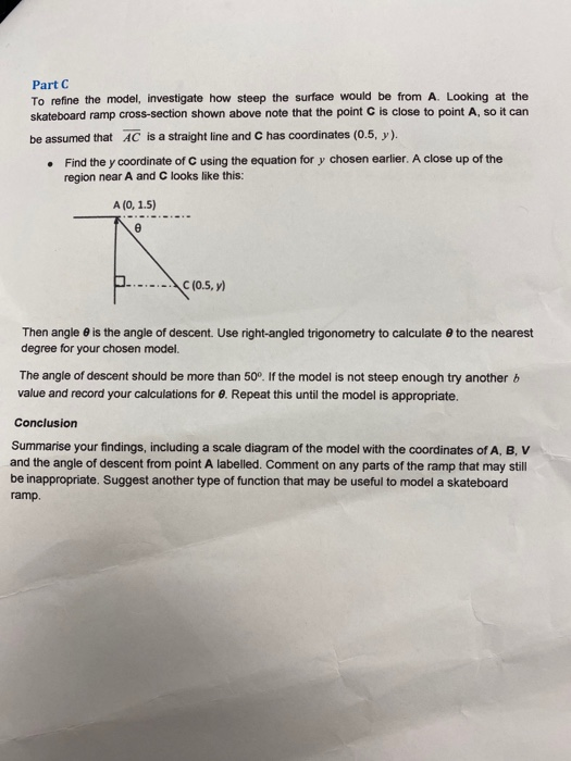 Solved 10.2 Modelling a Skateboard Ramp Introduction A | Chegg.com