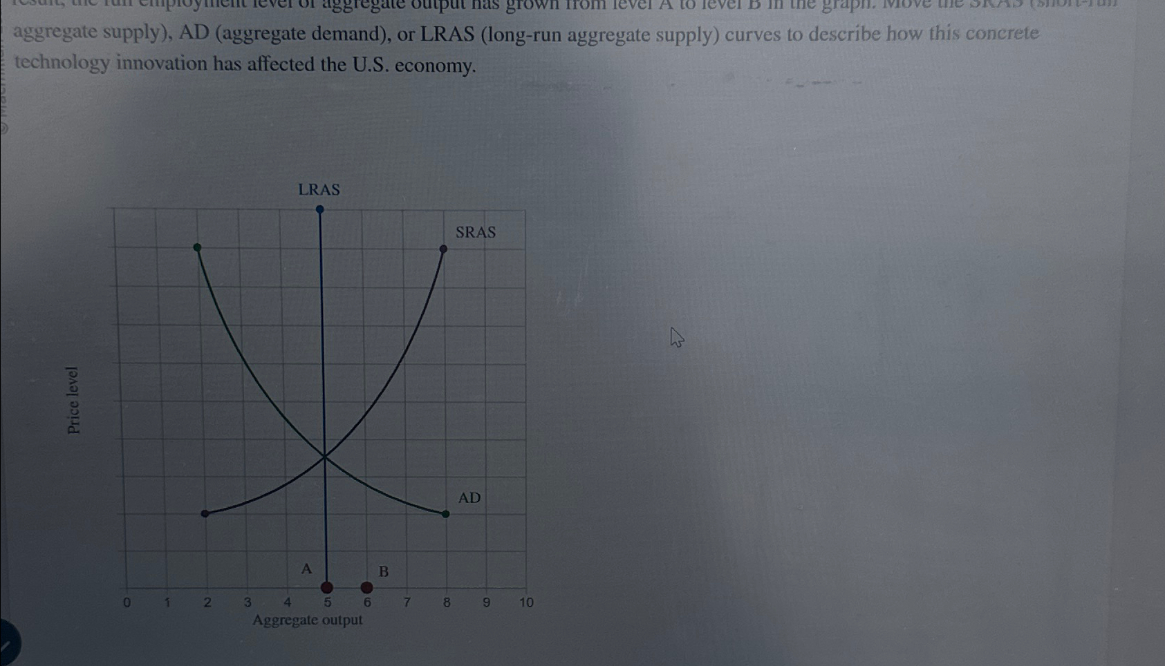 Solved aggregate supply), AD (aggregate demand), or LRAS | Chegg.com Solved aggregate supply), AD (aggregate demand), or LRAS | Chegg.com