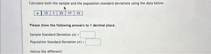 Solved Please show the following answers to 1 decimal place. | Chegg.com