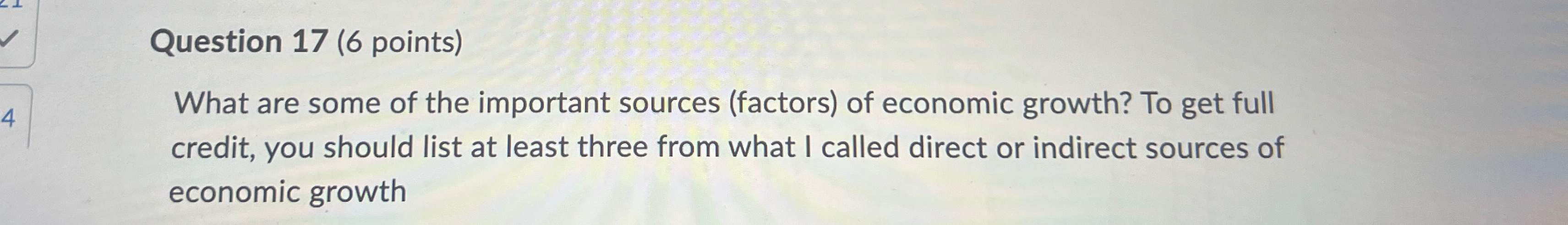 Solved Question 17 (6 ﻿points)What are some of the important | Chegg.com