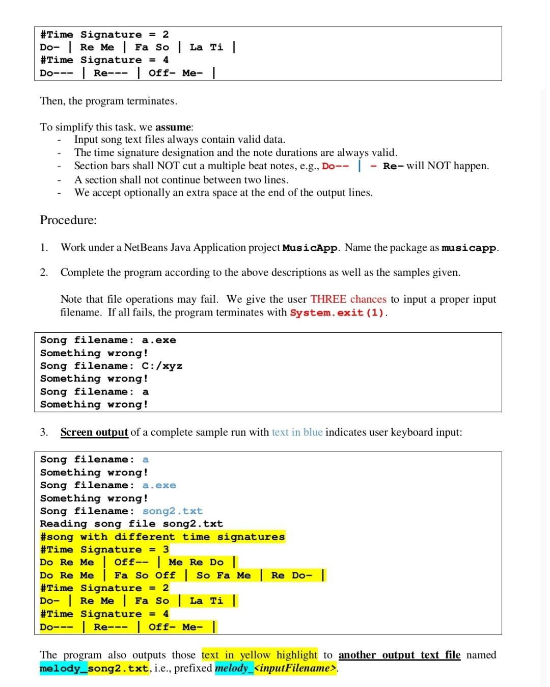 Solved Aim: 1. practise file I/O and exception handling; 2. | Chegg.com