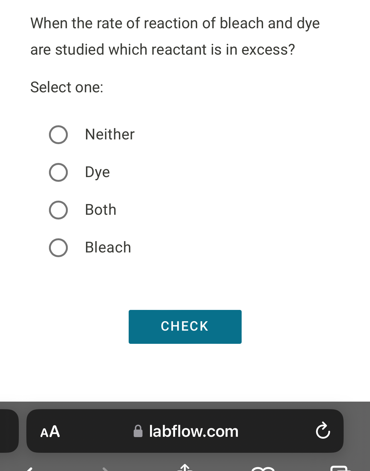 Solved When the rate of reaction of bleach and dye are | Chegg.com