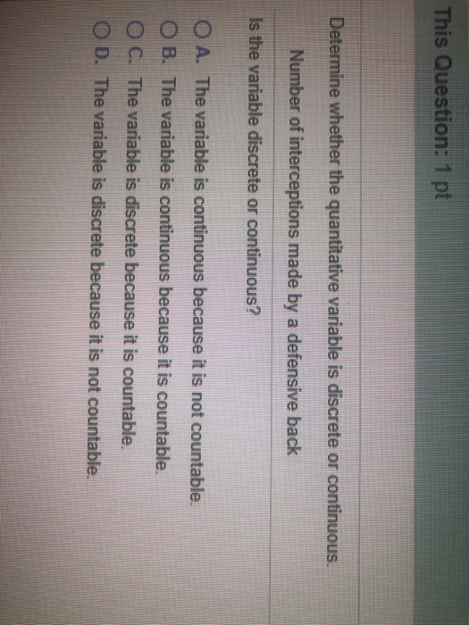 Solved This Question: 1 pt Determine whether the | Chegg.com