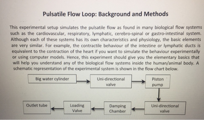Solved Pulsatile Flow Loop: Background and Methods This | Chegg.com