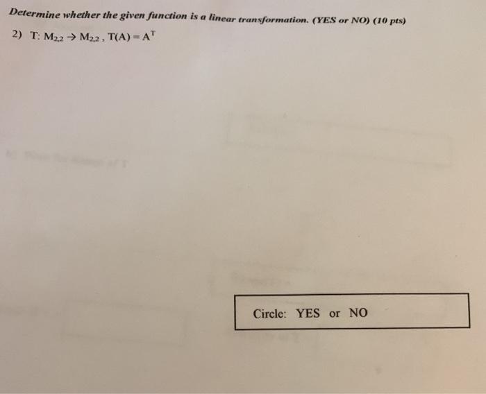 Solved Determine whether the given function is a linear | Chegg.com