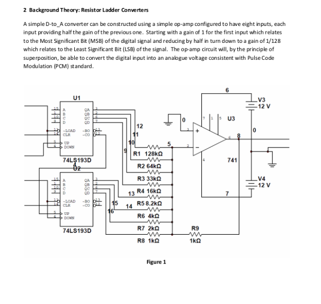 2 Background Theory: Resistor Ladder Converters A | Chegg.com