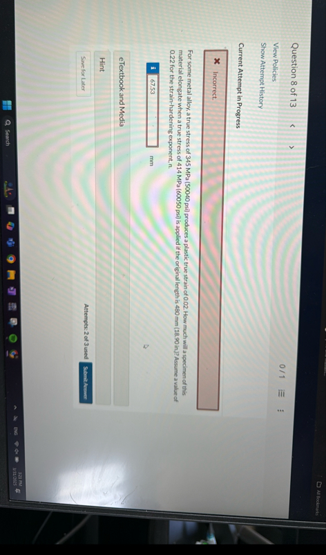 Solved AIDlockrinkQuestion 8 ﻿of 13View PoliciesShow Attempt | Chegg.com