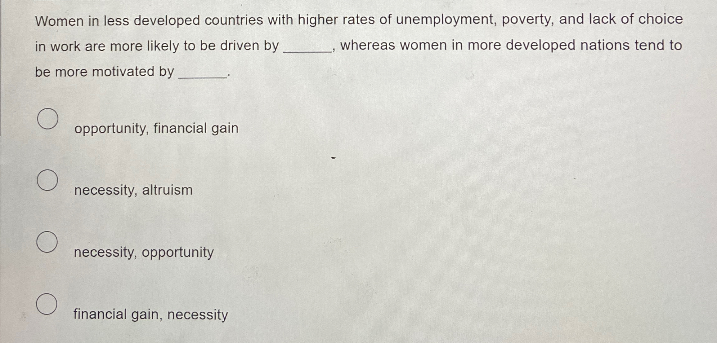 Women in less developed countries with higher rates | Chegg.com