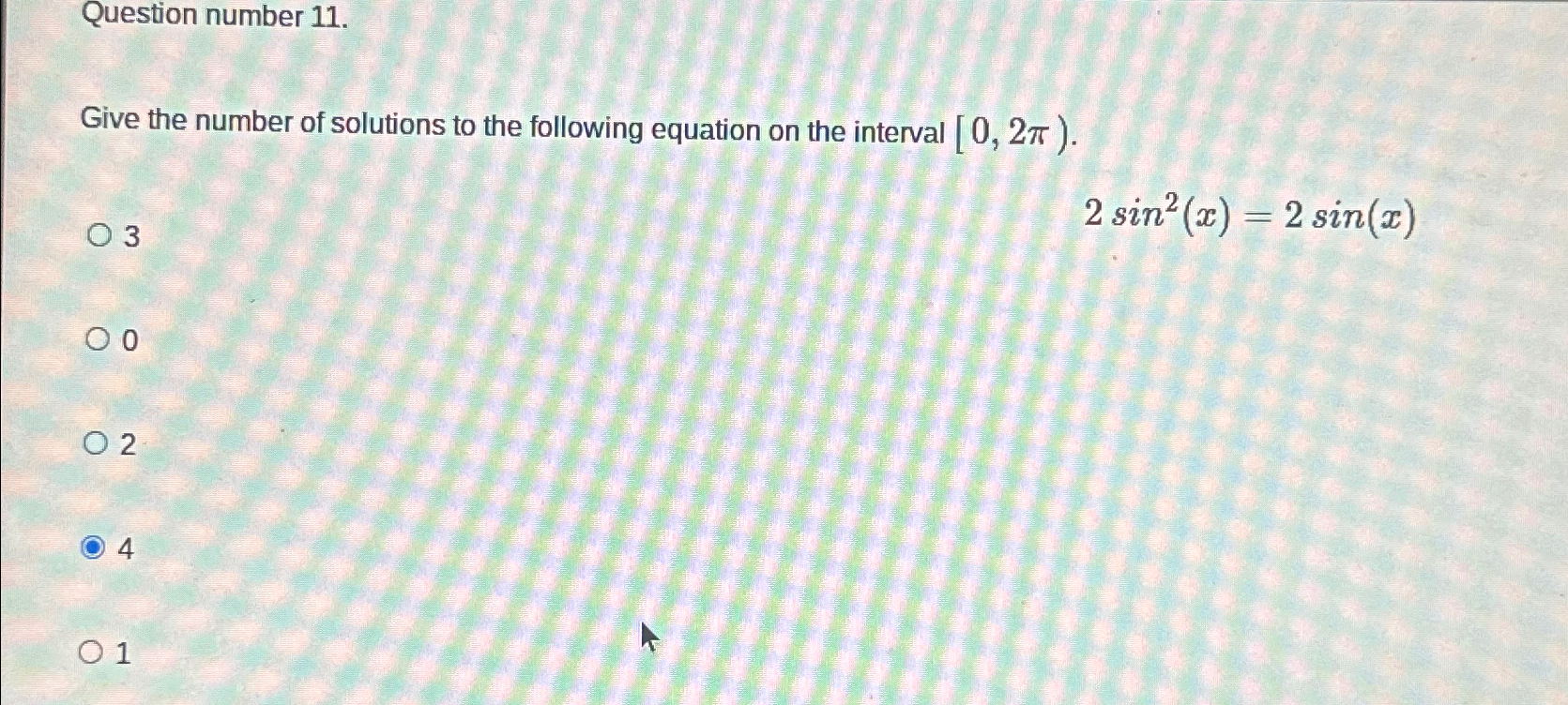 Solved Question number 11.Give the number of solutions to | Chegg.com