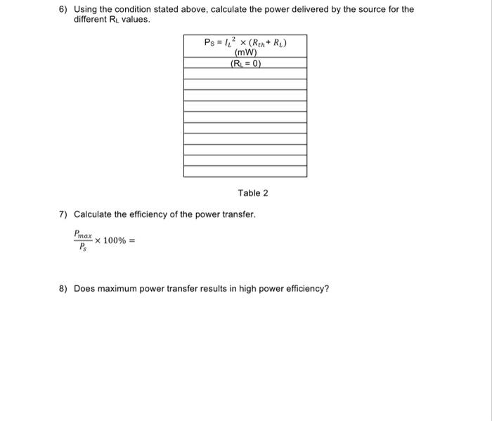 Solved Experiment: Verification of the Maximum Power | Chegg.com