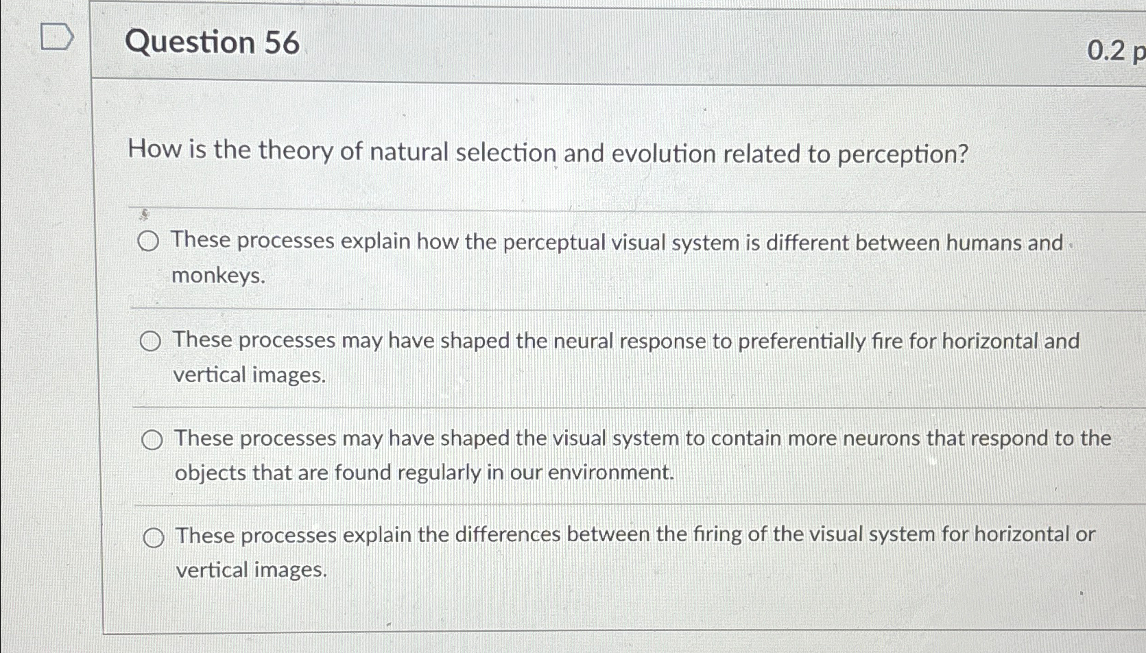 Solved Question 56How is the theory of natural selection and | Chegg.com