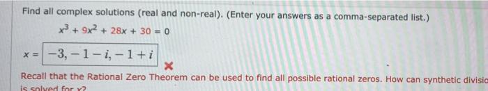 Solved Find all complex solutions (real and non-real). | Chegg.com