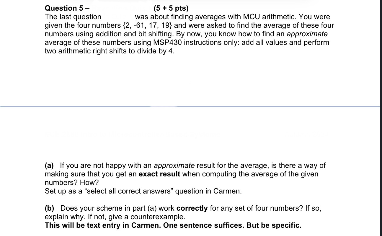 Solved Question 5 -\[\text { (5 + } 5 \text { ﻿pts) }\]The | Chegg.com