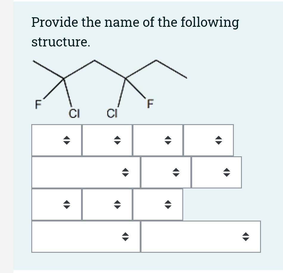 Solved Provide the name of the following structure. | Chegg.com