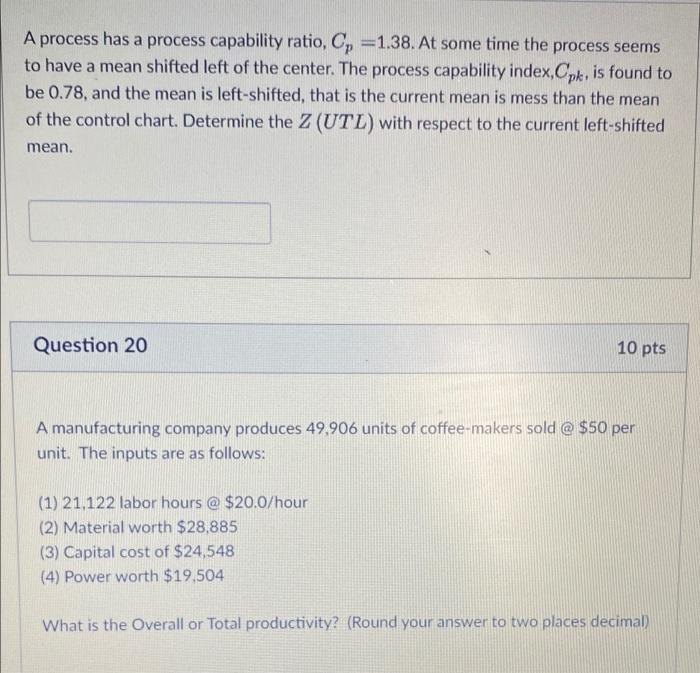 Solved A process has a process capability ratio, Cp =1.38. | Chegg.com