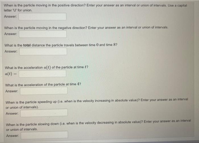 Solved (5 points) A particle moves along a straight line and | Chegg.com