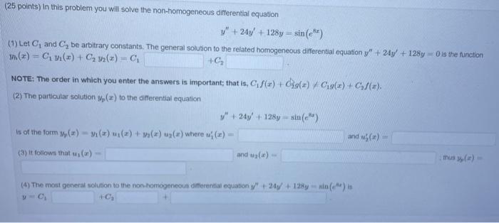 Solved (25 points) In this problem you will solve the | Chegg.com