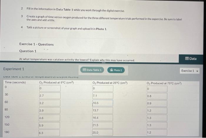 Solved Please answer question #2 " create a graph of time | Chegg.com