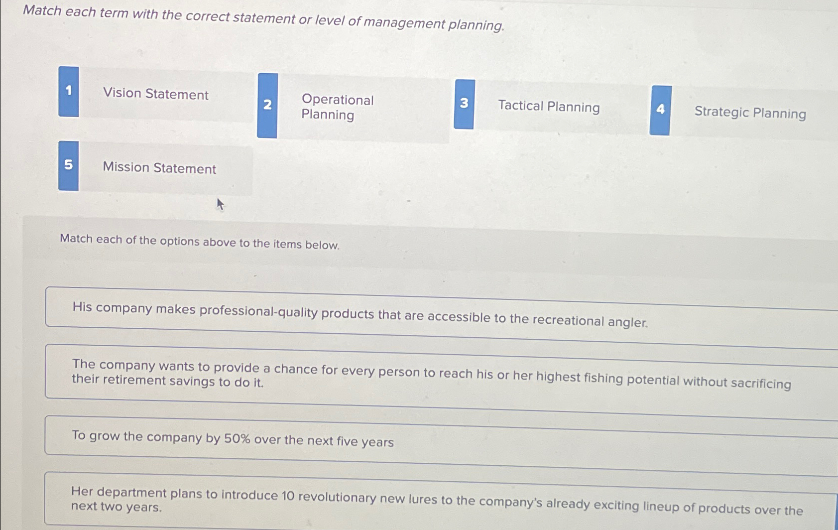 Solved Match each term with the correct statement or level | Chegg.com