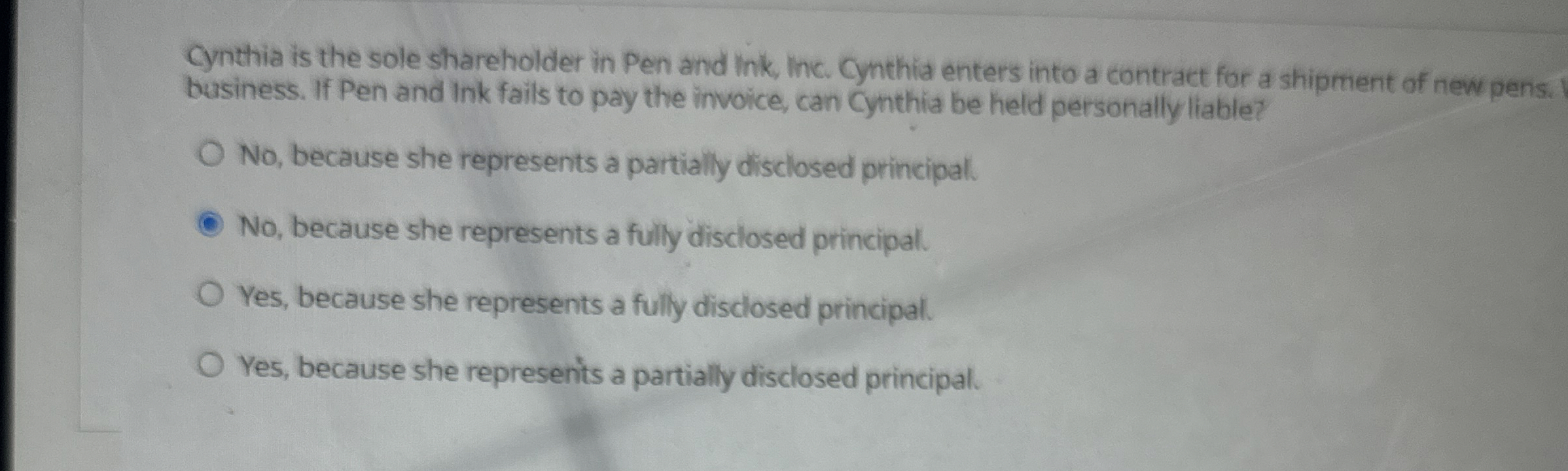 Solved Cynthia is the sole shareholder in Pen and Ink, linc. | Chegg.com