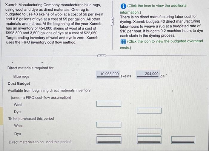 Solved \begin{tabular}{l|l} Xuereb Manufacturing Company | Chegg.com