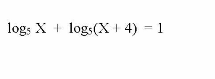 Solved logs X + log5(X+4) = 1 | Chegg.com