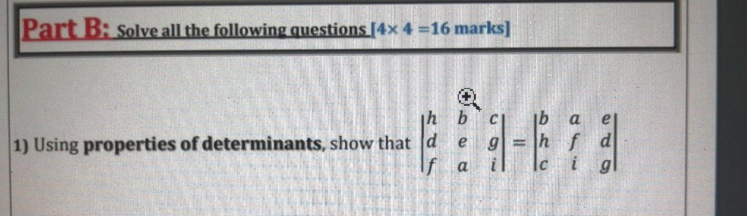 Solved Part B. Solve all the following questions [4x 4 =16 | Chegg.com
