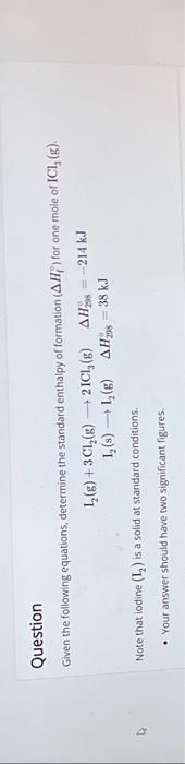 Solved Given the following equations, determine the standard | Chegg.com