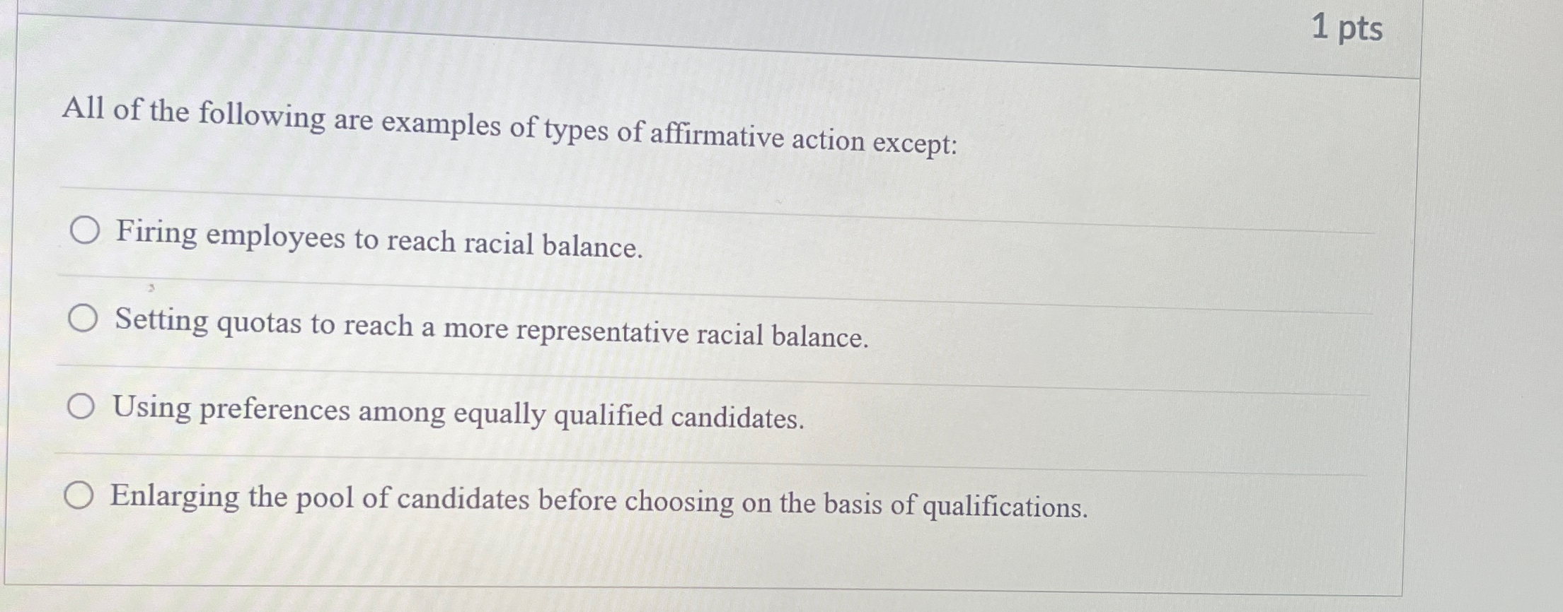 Solved 1 ﻿ptsAll of the following are examples of types of | Chegg.com
