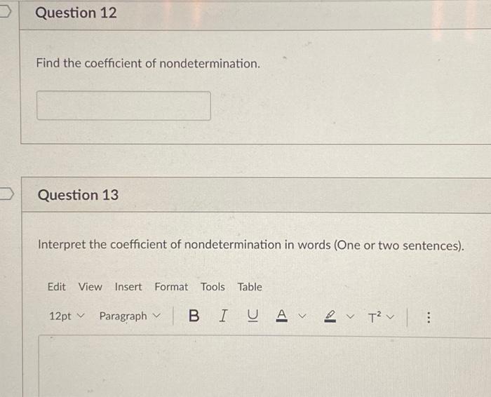 Solved \r\nFind the coefficient of determination. Question | Chegg.com