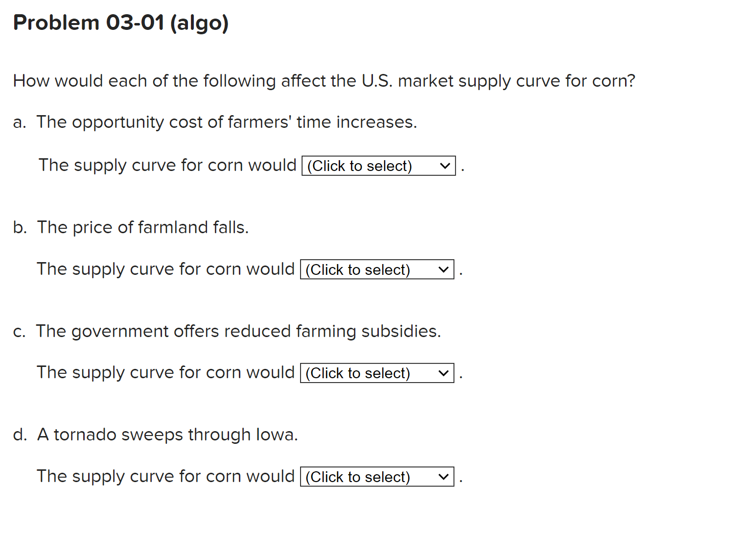 Solved Problem 03-01 (algo)How would each of the following | Chegg.com