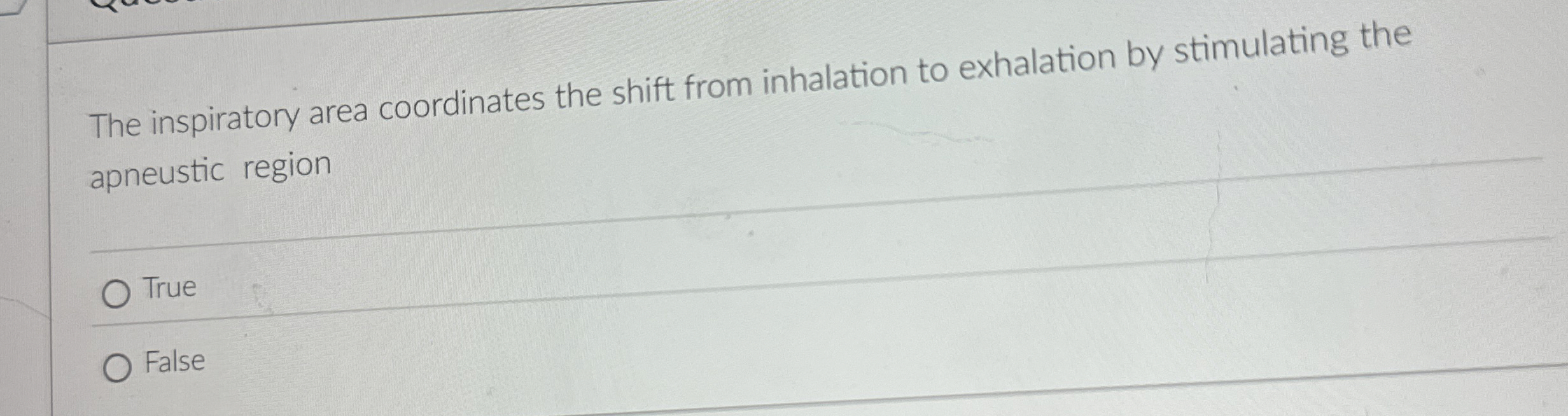Solved The inspiratory area coordinates the shift from | Chegg.com