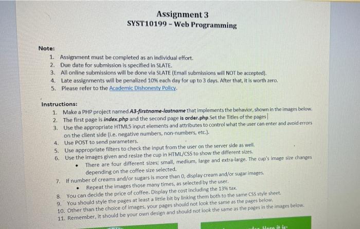 Solved I want to solve this assignment using html and php | Chegg.com