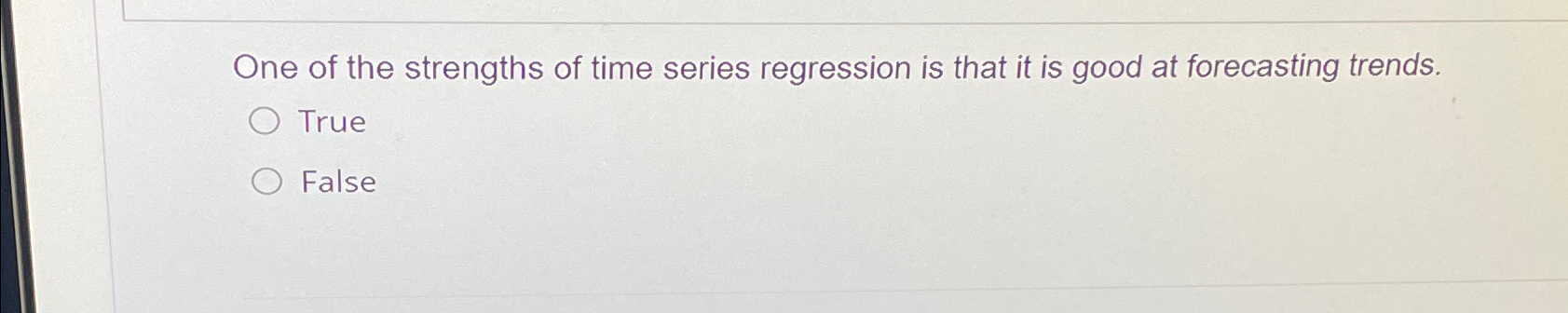 Solved One of the strengths of time series regression is | Chegg.com