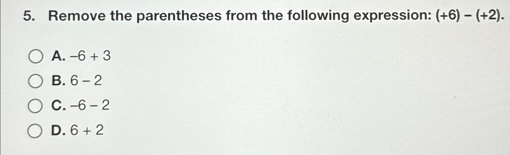 Solved Remove the parentheses from the following expression: | Chegg.com