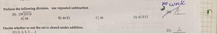 Solved Perform the following division. use repeated | Chegg.com