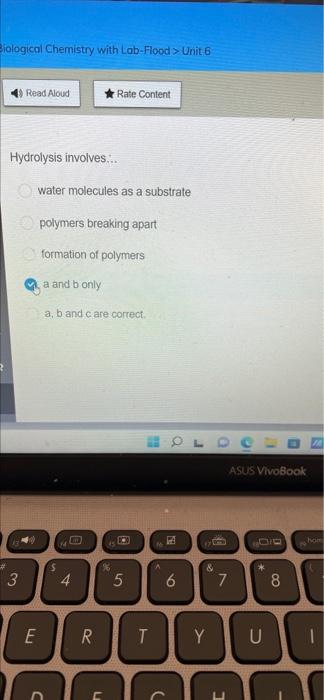 Solved Biological Chemistry with Lab-Flood > Unit 6 Read | Chegg.com