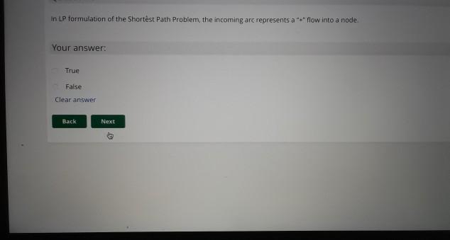 Solved in LP formulation of the shortest Path Problem, the | Chegg.com