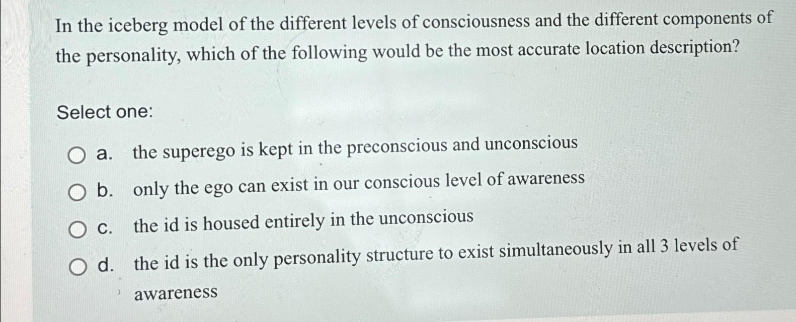 Solved In the iceberg model of the different levels of | Chegg.com