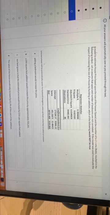 Allyour answers will automatically save asyou proceed | Chegg.com