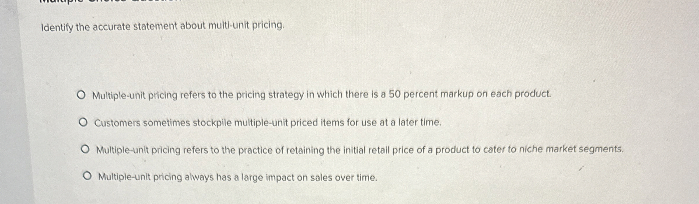 Solved Identify the accurate statement about multi-unit | Chegg.com