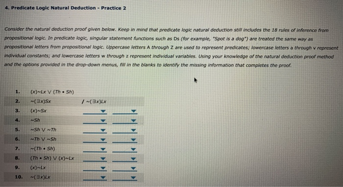 Solved 3. Predicate Logic Natural Deduction - Practice 1 | Chegg.com