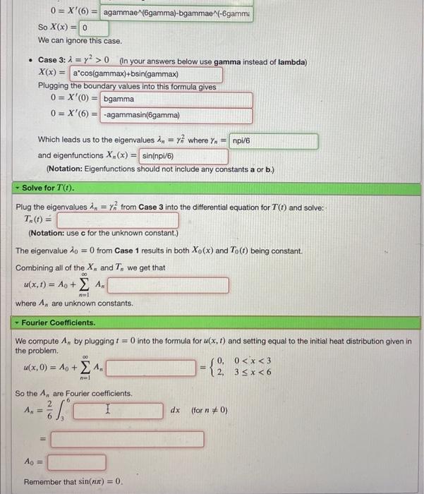 Solved (20 points) In your answers below, for the variable λ | Chegg.com