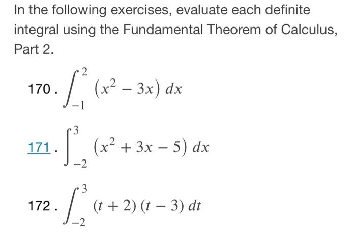 Solved In the following exercises, evaluate each definite | Chegg.com
