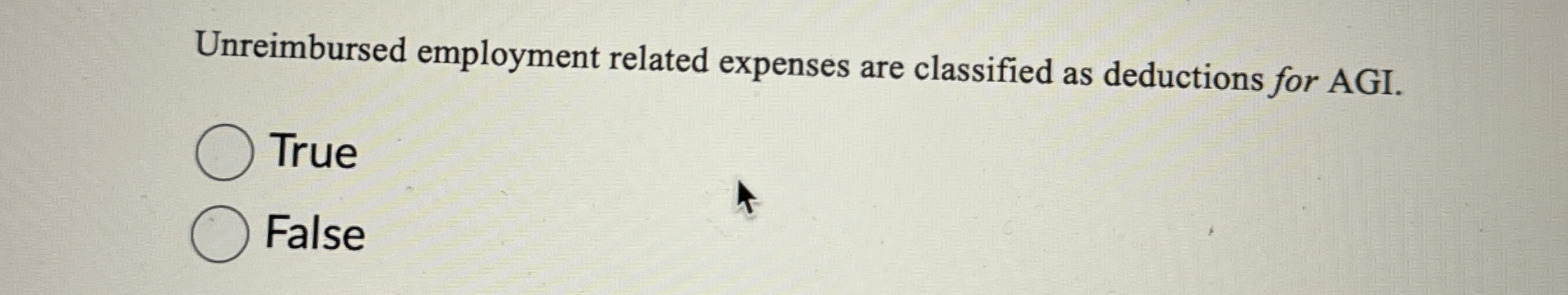 Solved Unreimbursed employment related expenses are | Chegg.com